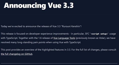Vuejs Developers Newsletter On Twitter Vue 33 Rurouni Kenshin Is