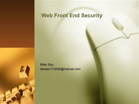 Front End Security Ppt