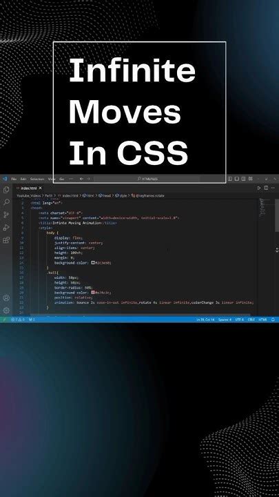infinite moves in css htmlcss html css3 css html5 viralshorts funny uiux youtube