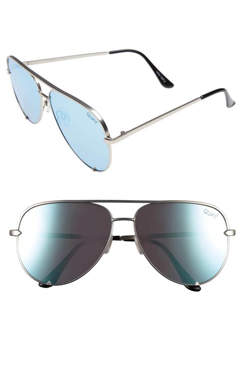 Quay High Key 62mm Oversize Aviator Sunglasses Nordstrom Aviator