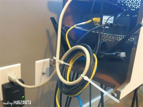 How To Hide Modem And Router Cords Making Manzanita Hide Router Hide Electrical Cords Hide