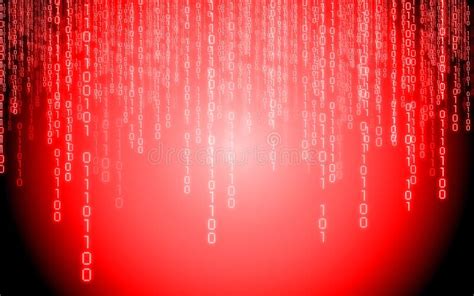 Red Binary Code Matrix Style Background Stock Illustration Illustration Of Cyberspace Zero