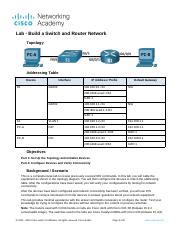 Lab Build Switch Router Network Set Up Configure Course Hero