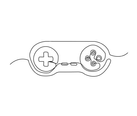 Premium Vector Continuous One Line Drawing Of Game Controller