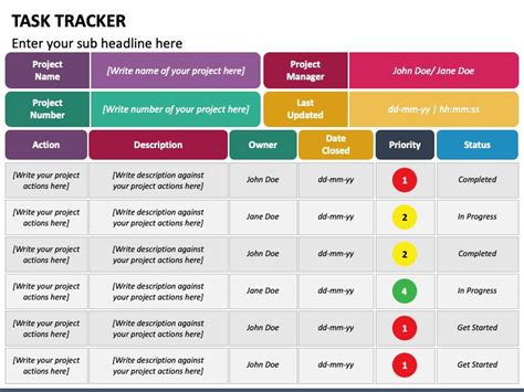 Efficient Task Tracking Powerpoint Template