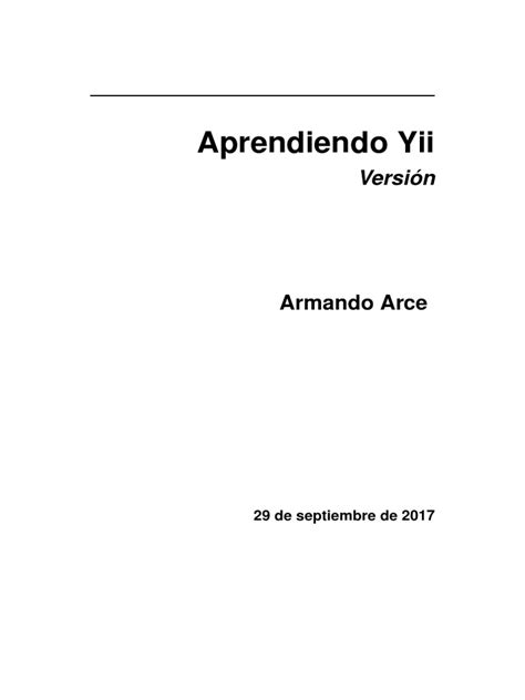 Aprendiendo Yii Pdf Servidor Web Internet Y Web