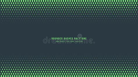 Rounded Dashes Halftone Pattern Vector Border Vibrant Turquoise Abstraction Stock Vector