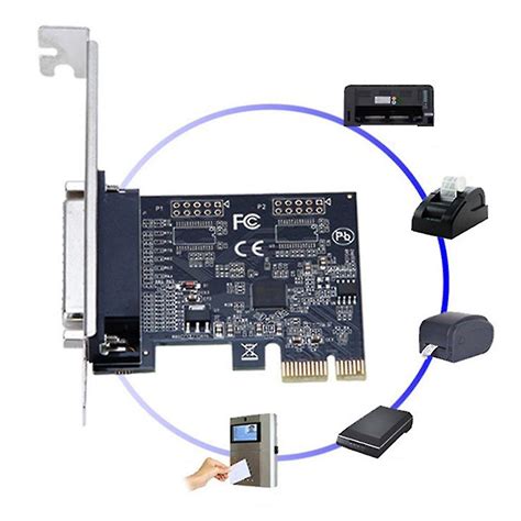Parallel Port Db25 25pin Pcie Riser Card Lpt Printer To Pci E For Express Cards Converter