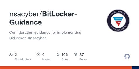 Github Nsacyber Bitlocker Guidance Configuration Guidance For