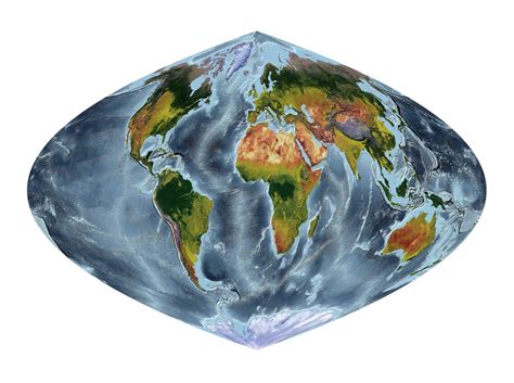 World Map Craster Parabolic Projection World Map Vintage Etsy