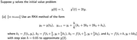Solved Suppose Y ﻿solves The Initial Value
