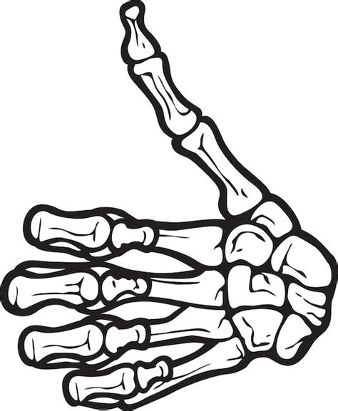 Premium Vector Skeleton Hand With Pointing Finger
