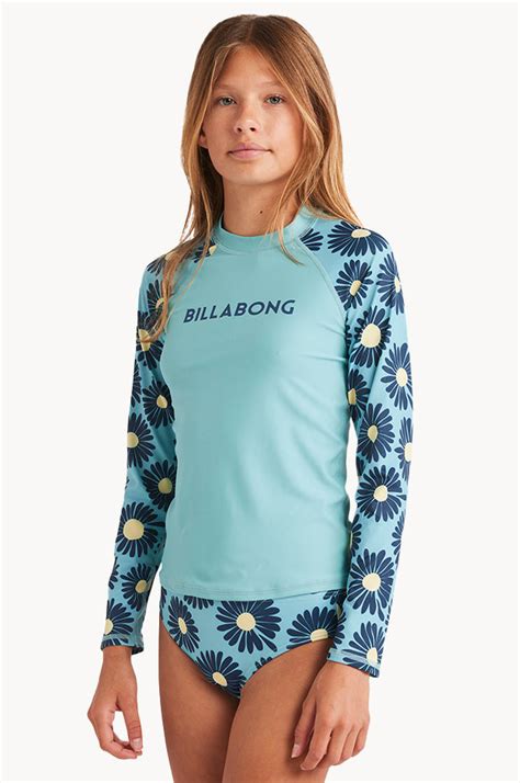 Billabong Girls Fresh Daze Suntop Set Mist Blue Swimwear Galore Us