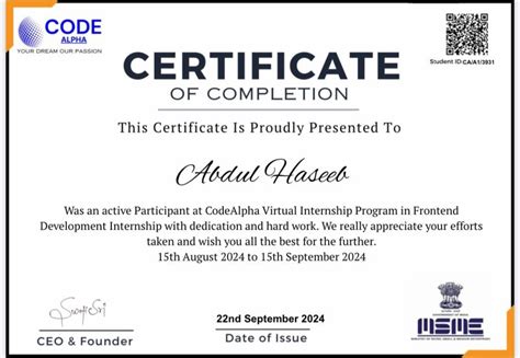 Abdul Haseeb Abbasi On Linkedin Internship Webdevelopment Codealpha Learningjourney 10