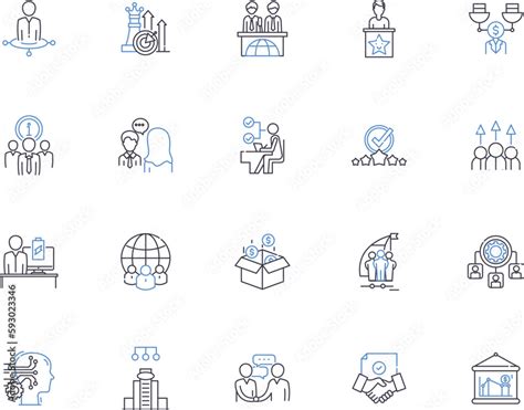 Coaching And Mentorship Outline Icons Collection Mentoring Coaching