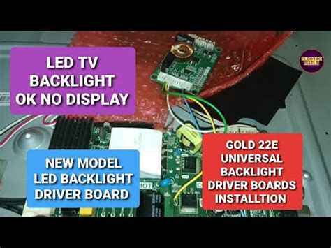 Led Tv No Display Backlight Led Driver Board Installation On Lolyd LED Tv No Display Gold E