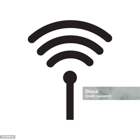 Wifi 무선 또는 원격 인터넷 액세스 아이콘 벡터 흰색 배경 그래픽 및 웹 디자인에 대 한 평면 스타일에 대 한 서명 0명에 대한 스톡 벡터 아트 및 기타 이미지 Istock