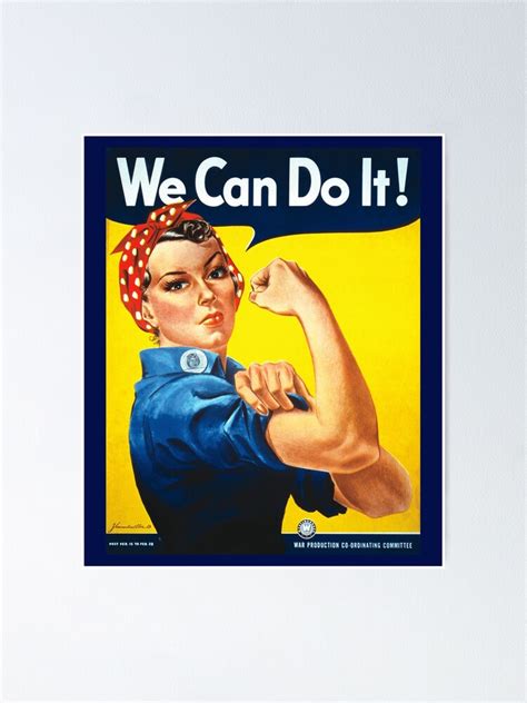 We Can Do It Rosie The Riveter Original Vintage Print Poster For Sale