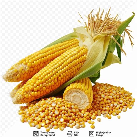 Premium Psd Corn Cobs With Grains