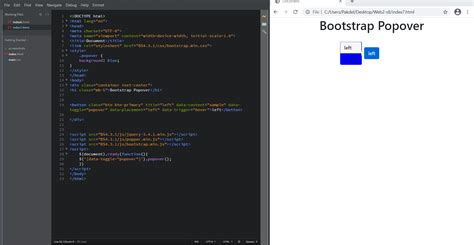 تغییر رنگ پس زمینه و متن Tooltip و Popover در بوت استرپ4