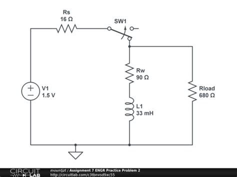 Assignment 7 Engr Practice Problem 2 Circuitlab