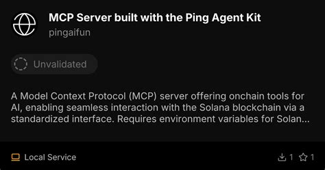 Mcp Server Built With The Ping Agent · Lobehub