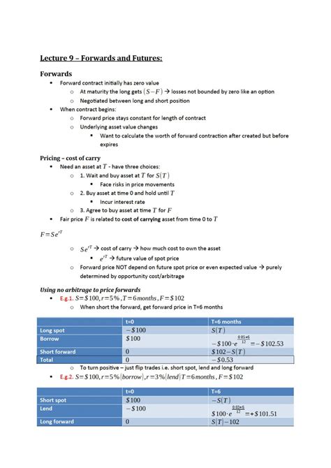 Derivative Securities Notes Fnce30007 Derivative Securities Unimelb Thinkswap