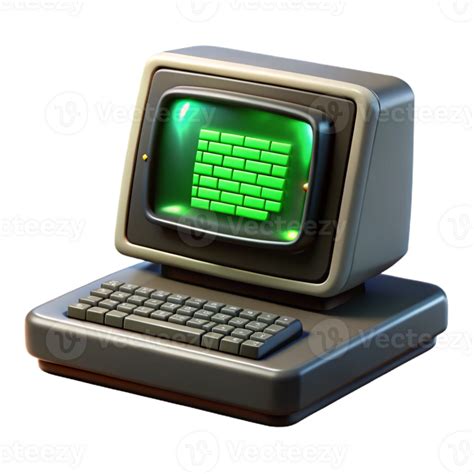 Extraordinary Modern A Vintage Computer Terminal Displaying Cod Exclusive 58067220 Png