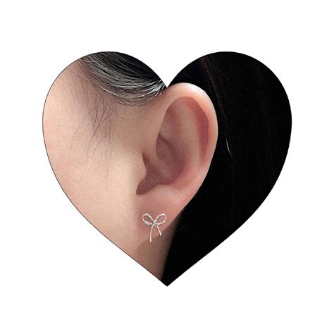 금지구역 라인리본 피어싱 귀걸이