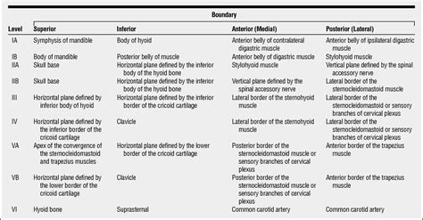 Table 3 From Neck Dissection Classification Update Revisions Proposed