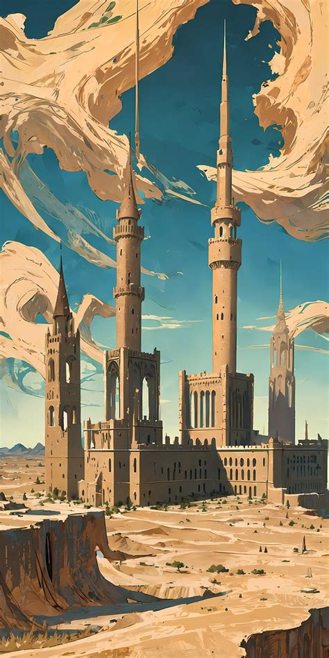 Download Ai Generated Desert Towers Royalty Free Stock Illustration