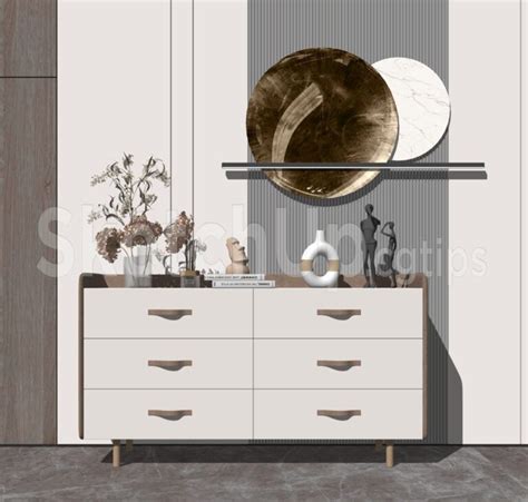 6544 Free Sketchup Console Table Model Download