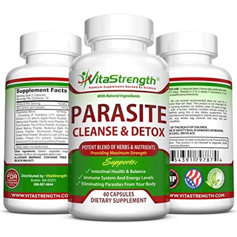Premium Parasite Cleanse Natural Intestine Detox With Black Walnut Wormwood Powder And More