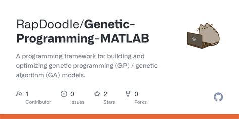 GitHub RapDoodle Genetic Programming MATLAB A Programming Framework For Building And