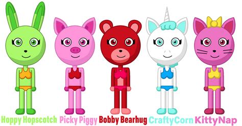 Smiling Critters Characters In Bikinis By Santiagotv On Deviantart