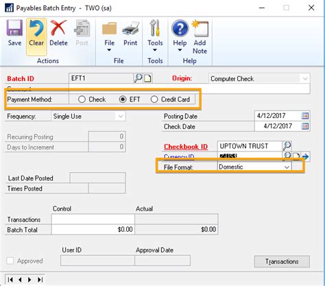 Setting Up Eft For Payables Management In Dynamics Gp 2013 And Later Part 3 Martin And