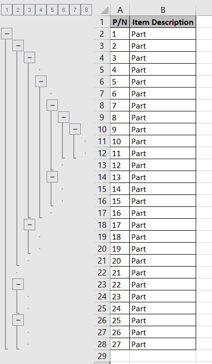 Automatically Indent Rows Based On Groupings Using Vba Rexcel