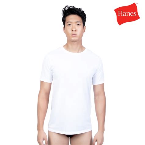 Hanes White Hanes Fit Round Neck T Shirt Singles 1312 Shopee Philippines