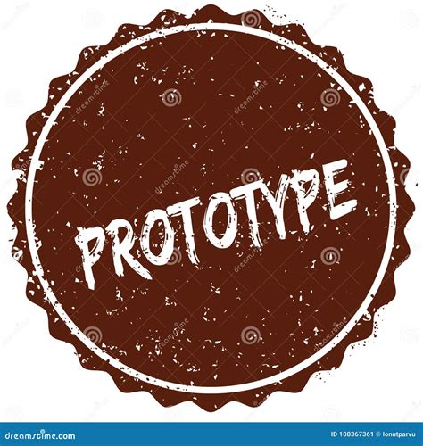 Grunge Rubber Stamp With The Text PROTOTYPE Written Inside The Stamp Stock Illustration