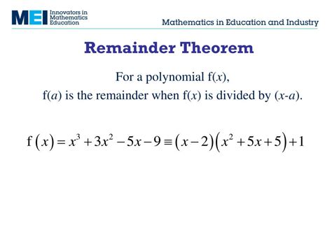 Ppt Factor Theorem Remainder Theorem Powerpoint Presentation Free