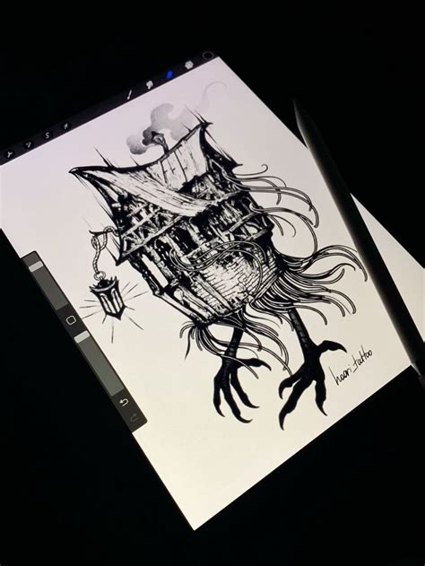 Избушка на курьих ножках Tattoo Sketches Tattoo Style Abstract Tattoo