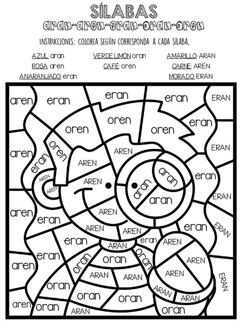 Colorea Y Aprende Las Silabas De Forma Divertida 27 Orientación