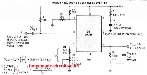 3 Frequency To Voltage Converter Circuits Explained Homemade Circuit Projects