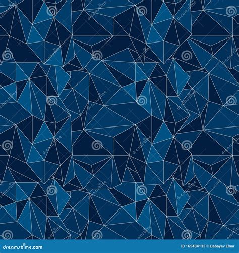 Light Blue Pattern Seamless Triangular Template Geometric Sample Repeating Routine With