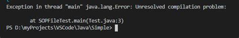 Get Same Java Compilation Error As In Powershell Or Cmd In Visual