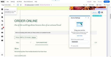 Scroll To Section With Wix Anchor Url Wix Ideas