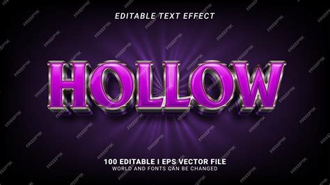 Premium Vector Hollow Text Effect