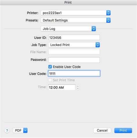 Locked Print Setup Using MacOS Information Technology Services