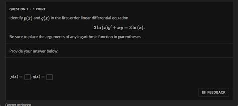 Solved Ln X Y Xy Ln X Be Sure To Place The Arguments Of Chegg