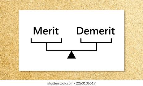 Merit Demerit Letters Scales Blank Paper Stock Illustration 2263136517 Shutterstock